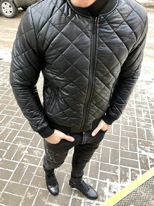 Куртка Мужская Стеганая В Ромбик —
