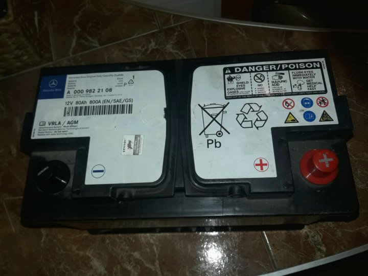 Аккумулятор А 000 982 21 08 оригинальный Мерседес – купить в Москве ...