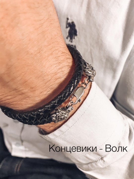 Кожаные браслеты мужские (волк, медведь, лев) – купить в Москве, цена 2 ...