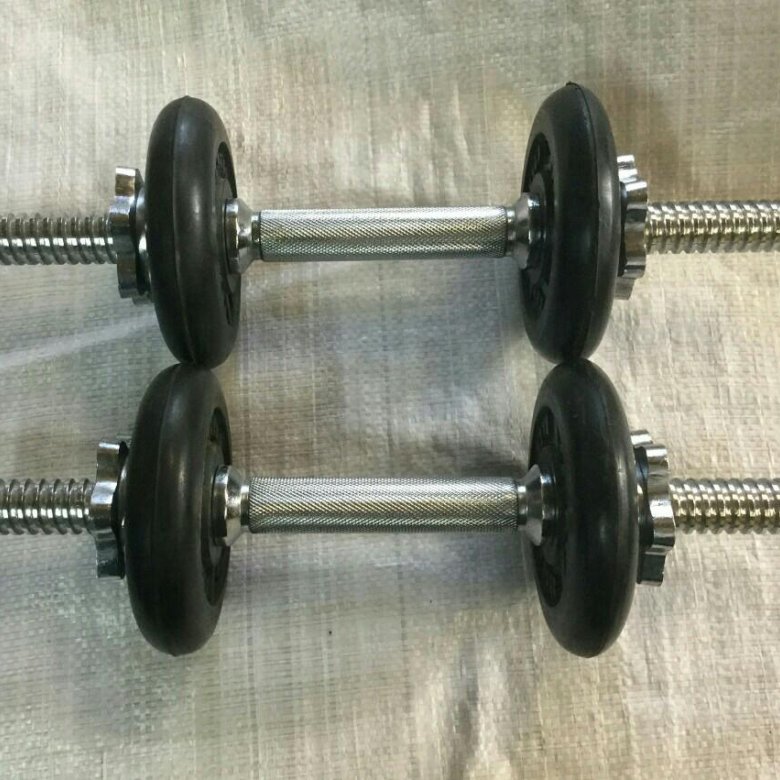 Гантели разборные с прорезиненными блинами Barbell – купить в Москве ...