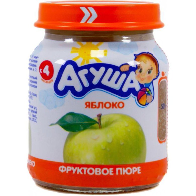 Агуша детское фруктовое пюре – купить в Москве, цена 13 руб., продано ...