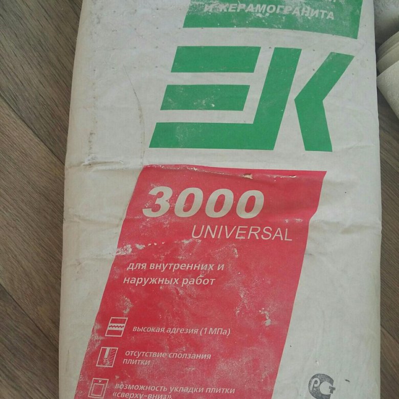Плиточный клей ЕК 3000 – купить в Ульяновске, цена 150 руб., продано 22 ...