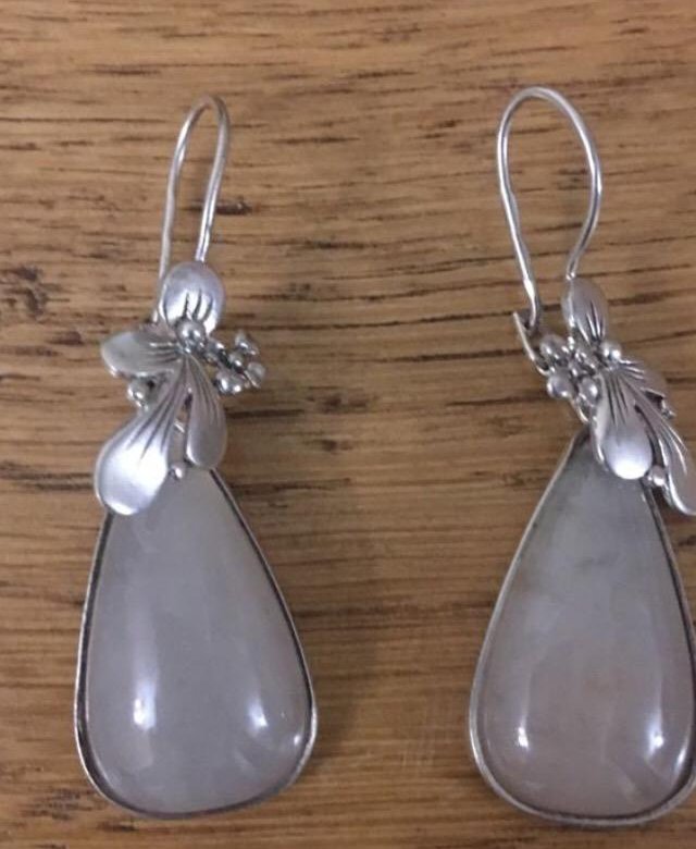 Серьги серебряные с халцедоном СССР – купить в Москве, цена 5 000 руб ...